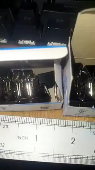 12PCS per box Black dovetail clip Binder paper clip office supplies ...