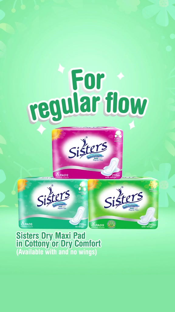 Sisters Sanitary Napkin Net Side (Night-use) 8's | Shopee Philippines