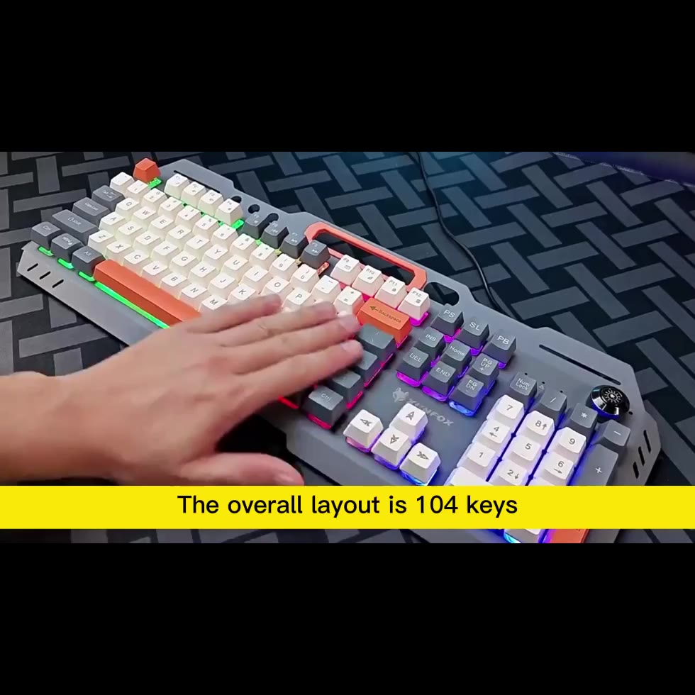 XUNFOX K90 keyboard 104 keys mechanical keyboard gaming keyboard and ...