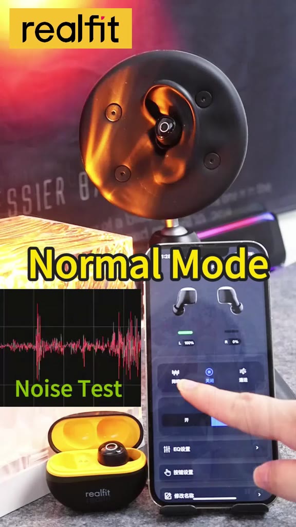 Realfit F4 AI Active Noise Cancelling Bluetooth Earbuds with Mic ...