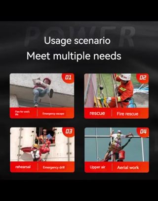 Double buckle steel core safety rope Thick fire safety rope high-rise ...