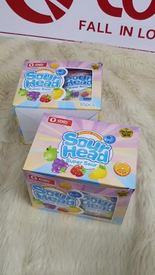 COCO Candy Sour Head Chewy Candy 30pcs Per Inner Box | Shopee Philippines