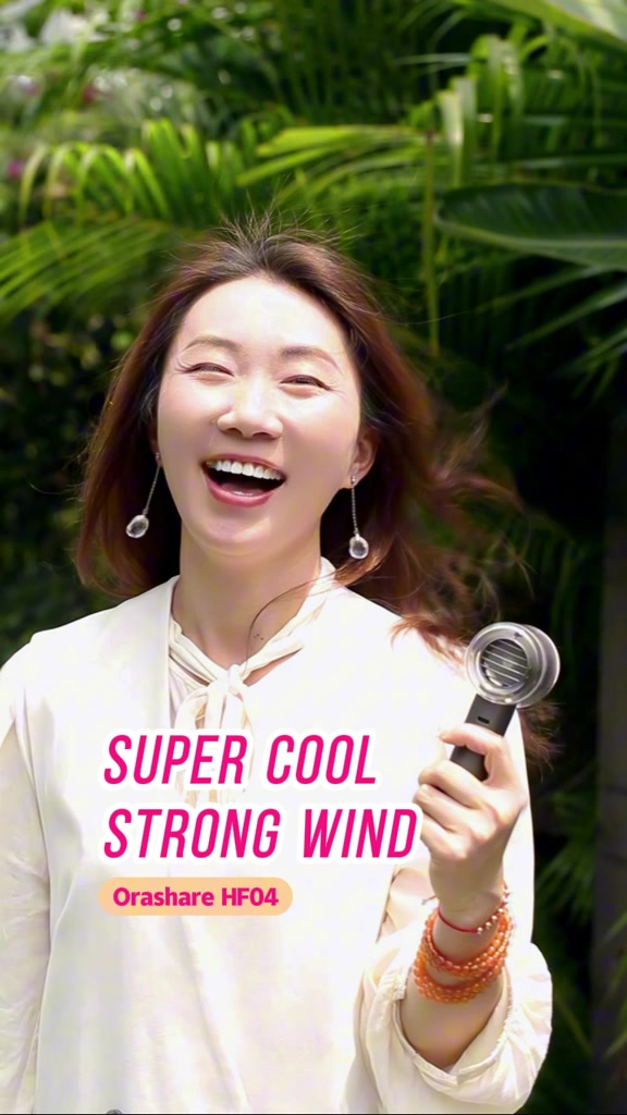 Orashare HF04 Mini High Speed Fan With LED Display 100 Gear Wind Speed ...