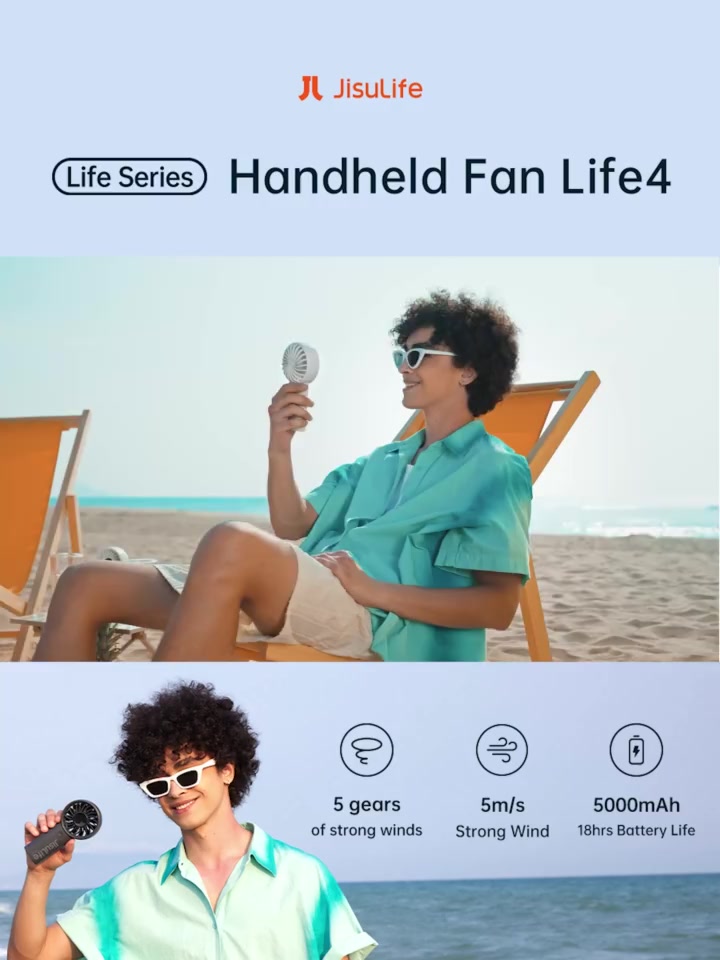 Jisulife Life 4 handheld fan 12 blades, turbo fan | Shopee Philippines