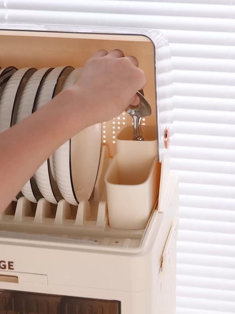 SIV Plastic Dish Cabinet Foldable Dish Drainer Drying Rack Aesthetic ...