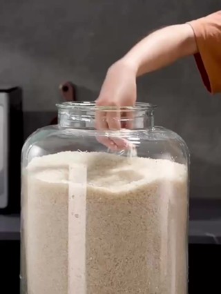 glass rice dispenser 8.5kg/10kg/13.5kg/25kilos big glass jars with lid ...