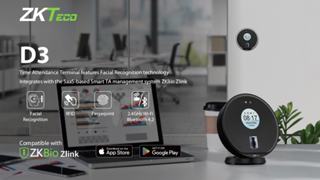 ZKTeco D3 Remote Cloud Time Attendance Machine Face Finger Time Clock ...
