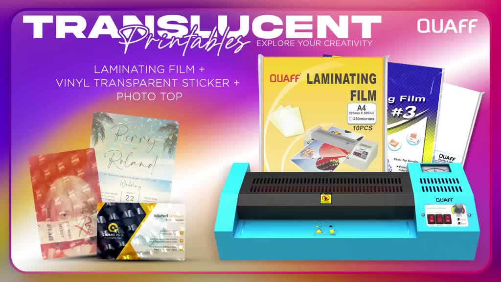 QUAFF Vinyl Inkjet Sticker A4 Size for Label & Stickers (20 sheets ...