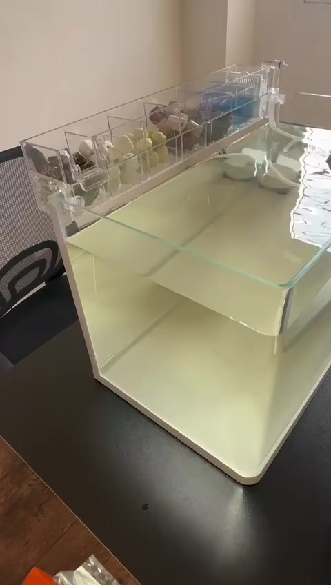 2-6 Grids Aquarium Filter Box Fish Tank Filter Box With Water Pump, Low ...