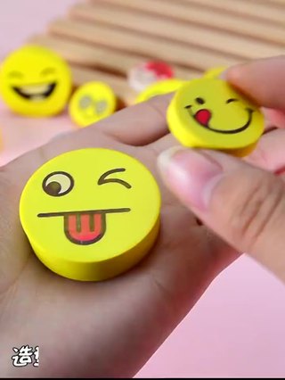 4pcs Emoji smiley eraser school supplies kids Rubber Eraser Small Size ...