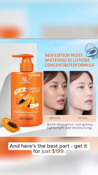 DW Whitens In 7 Days Papaya Lotion Gluta Acid And Papaya Extract ...