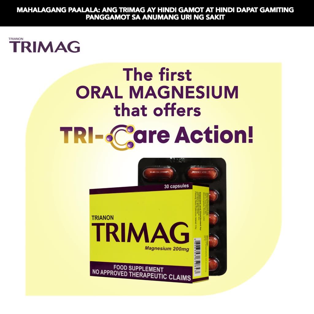 Trimag, 200mg Magnesium, 30 Capsules | Shopee Philippines