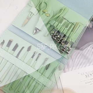 S&F 16/12PCS Manicure Set Cutics Care Tool Stainless Steel Professional ...