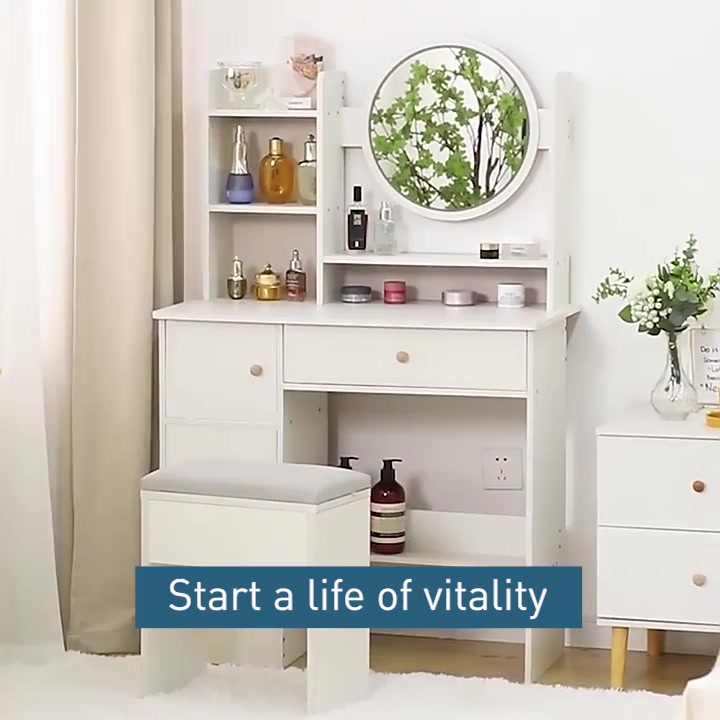 【LED】Vanity Mirror Vanity Table With LED Mirror Vanity Mirror Dresser ...