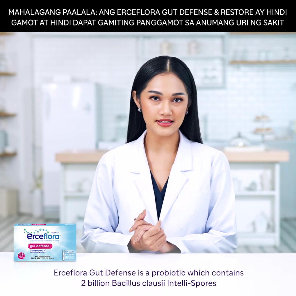 Erceflora Gut Defense Probiotic Daily Preventive Support Supplement For ...