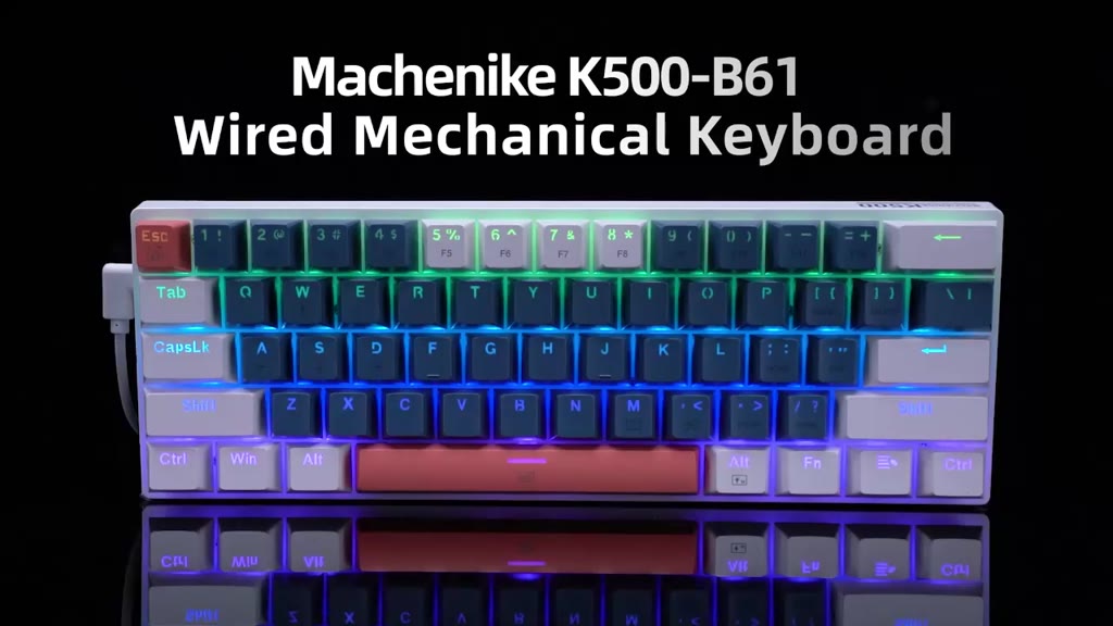 Machenike K500 B61 Mechanical Keyboard, Wired Keyboard, Wired/2.4G ...
