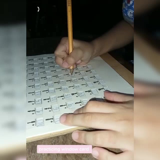 ERC Window Card S1 S2 S3 S4 Subtraction Math Test Set Reusable Durable ...