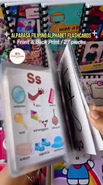 2in1 ALPABASA Filipino Alphabet Laminated Flashcards: Unang Hakbang sa ...