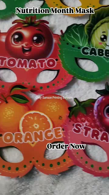 Nutrition Month Mask | Laminated or Glossy Phototop Nutrition Month ...