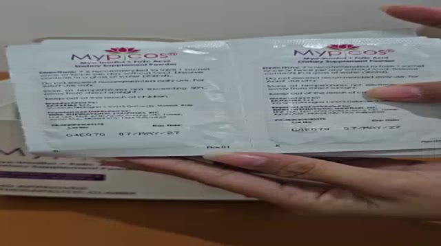 Mypicos ORIGINAL PCOS Myo-inositol w/ Folic Acid Dietary Supplement ...