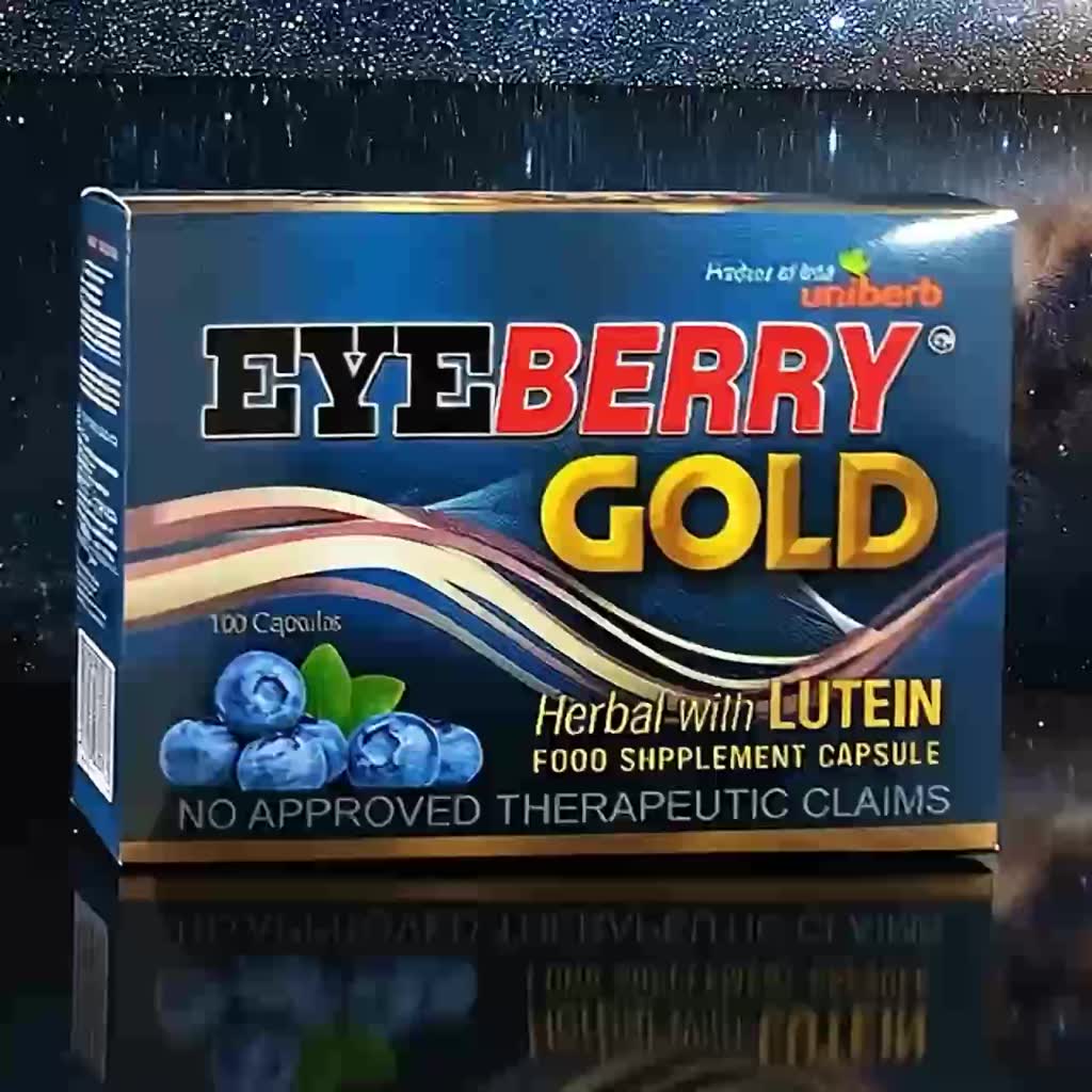 EYEBERRY GOLD with LUTEIN Food Supplement (50 and 100 capsules ...