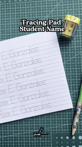 TRACING PAD - STUDENT NAME CURSIVE AND NON-CURSIVE WRITING 40 PAGES ...