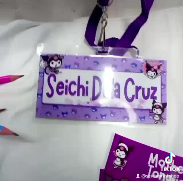 Kuromi inspired NAME TAG Laminated free lace for school personalized ...