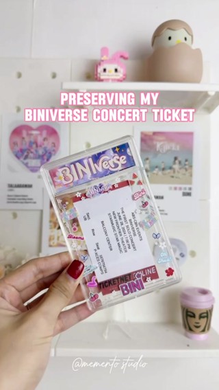 BINIVERSE Ticket Case Ticket Frame WITH BORDER BINI BLOOMS Mikha Maloi ...