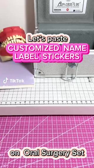 CUSTOMIZED NAME LABEL STICKER ( AUTOCLAVABLE VINYL LAMINATED WATERPROOF ...