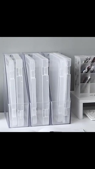 Minimalist Acrylic Slanted Office File Holder Organizer Desk File ...