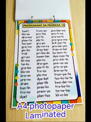 Reading chart abakada educational chart laminated unang hakbang sa ...