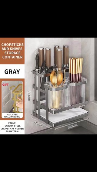 Knife Rack Home Kitchen Storage Rack Knife Cutting Rack Japanese Iron ...