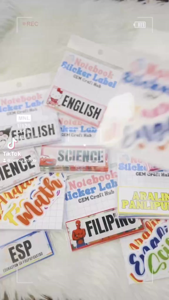 GEM Notebook Subject and Name Sticker Label GRADE 1 TO 6 | Shopee ...