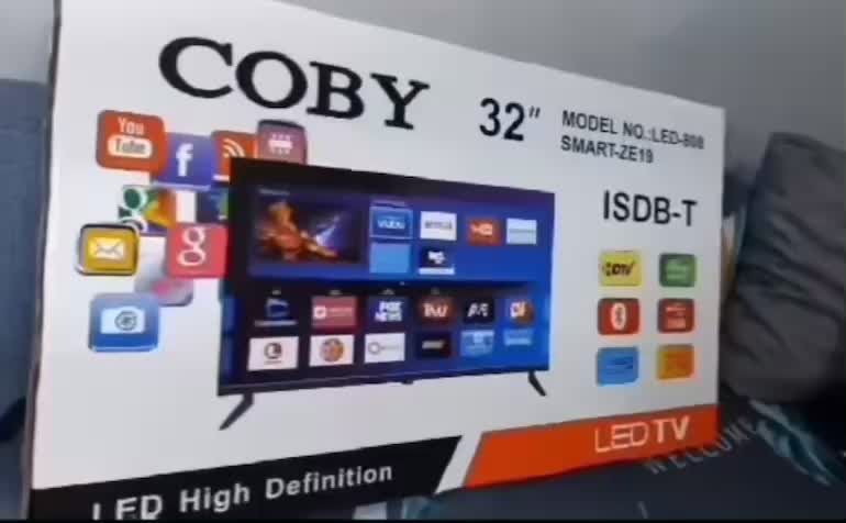 COBY 32" Slim LED TV Black SMART TV / LED TV On Sale 32 Inch FHD MONITOR Flat Screen ANDROID ...
