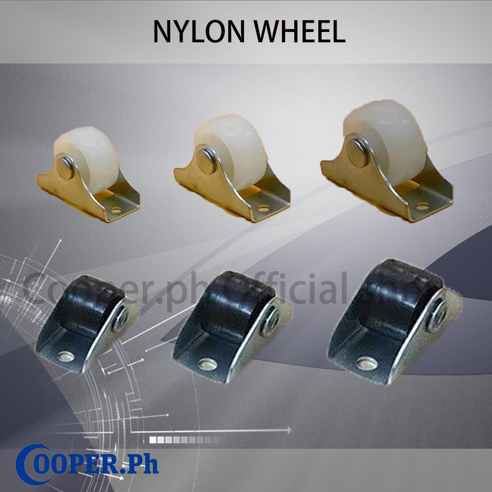 NYLON CASTER WHEEL FIXED WHITE / BLACK | Shopee Philippines