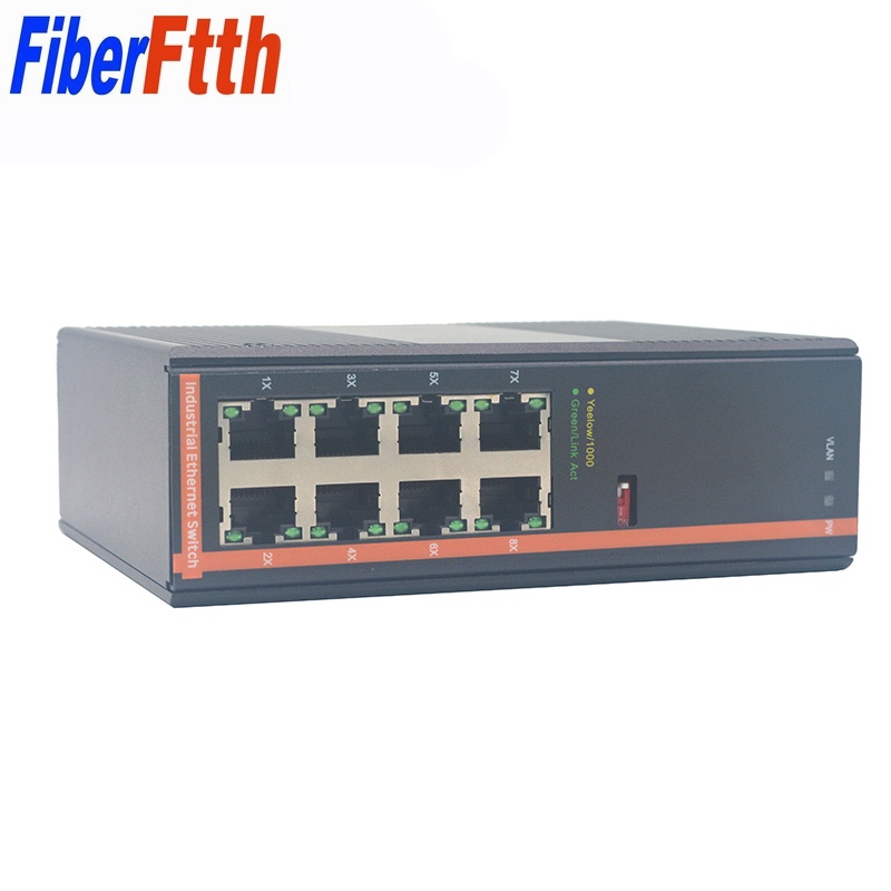 5 Ports 8 ports Industrial Ethernet Switch 10/100/1000M Gigabit Network ...