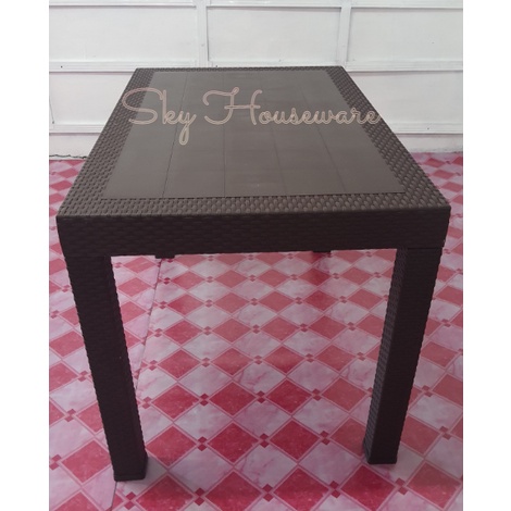 HAWAII RATTAN TABLE / DINING TABLE / FUSON/ HEAVY DUTY 24x38 4 SEATERS ...