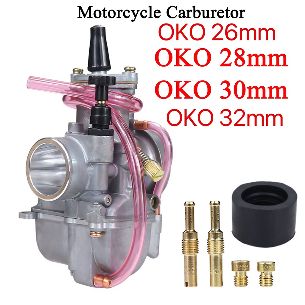 OKO Motorcycle Carburetor Flat Side PWK 28mm 30mm Original Taiwan Made Universal PWK Power Jet ...