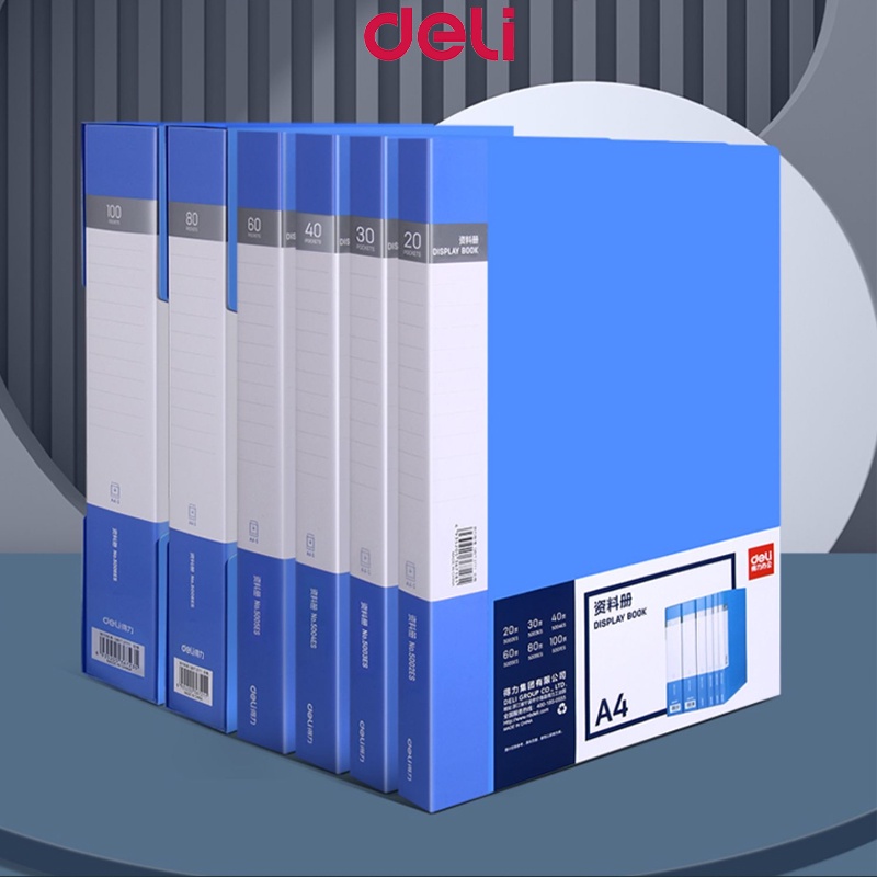 Deli A4 Multi -layer File Book 30/20 Page Poster Storage Book Folder ...