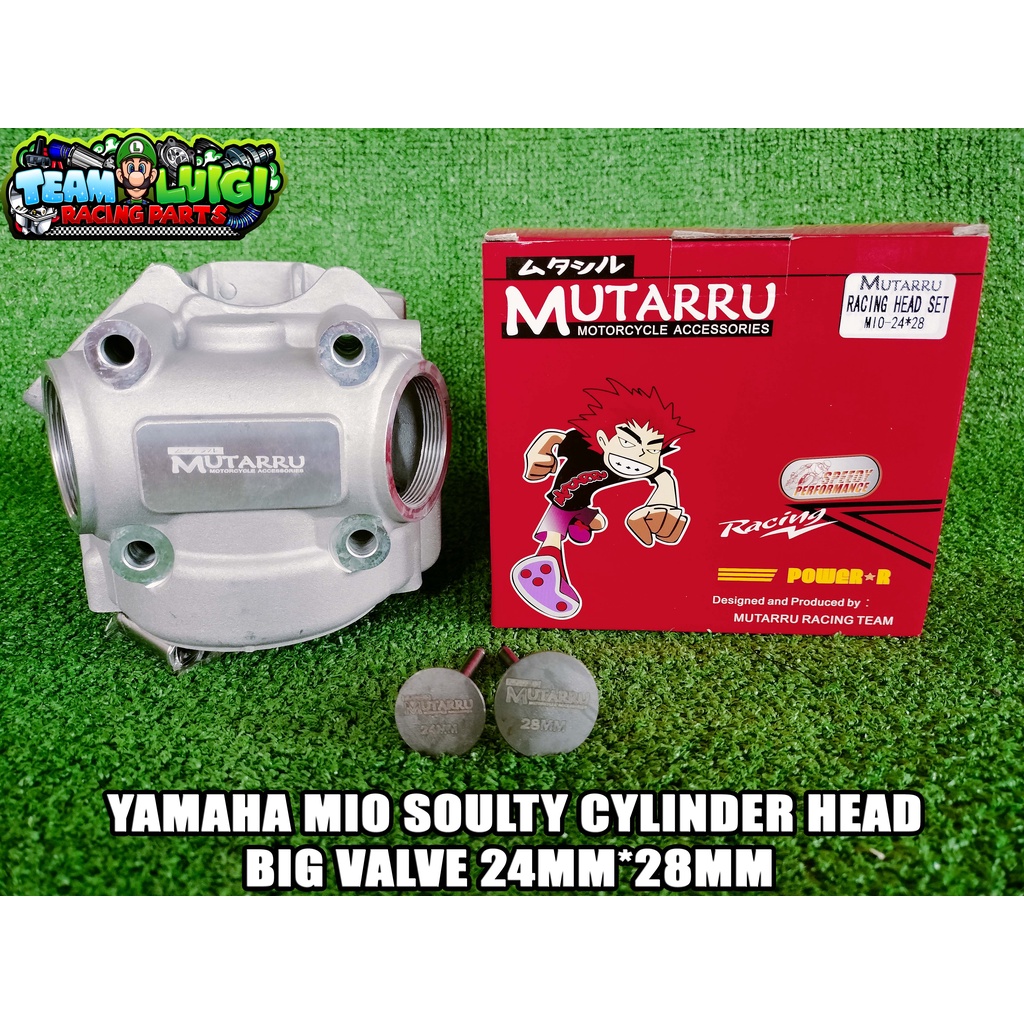 MUTARRU YAMAHA MIO SOULTY CYLINDER HEAD BIG VALVE 24MM*28MM | Shopee ...