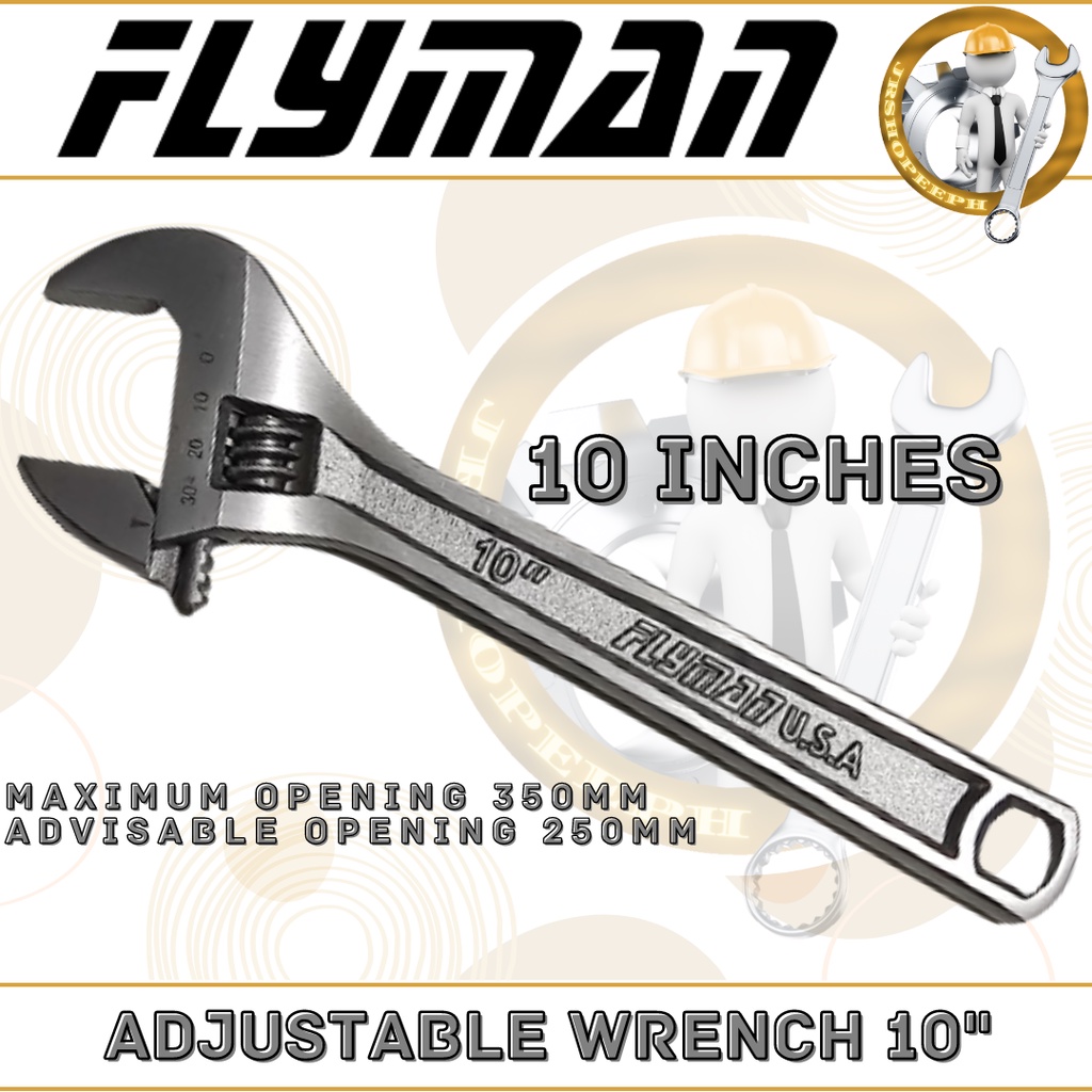 Jrshopeeph Flyman Adjustablewrench 10" 250Mm Katala Adjustable Tools ...