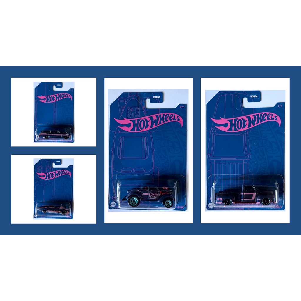 Hot Wheels - Blue & Pink - '49 Ford F1, '64 Chevy Nova Wagon, Evil Twin ...