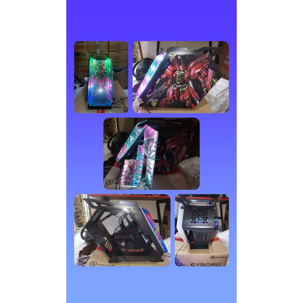 CYBORG THUNDER GAMING CASE PINK WHITE BLACK | Shopee Philippines