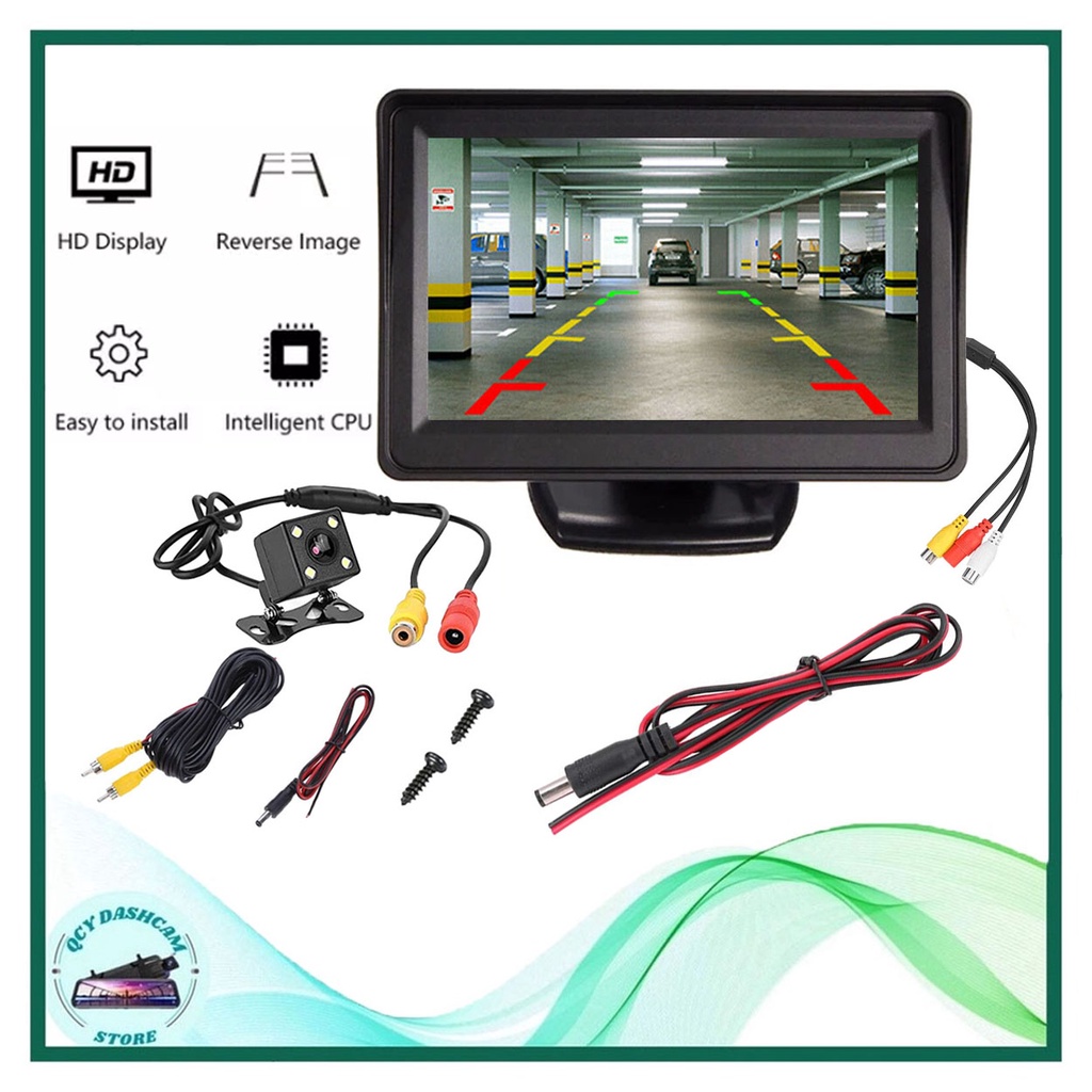 4.3/5 inch TFT LCD Car Monitor Car Reverse Parking Monitor with HD IR ...