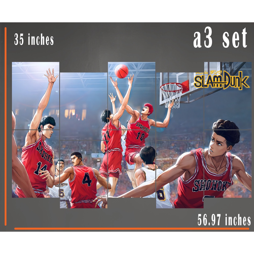 Slamdunk Puzzle Poster a4 and a3 set - Not Sticker | Shopee Philippines