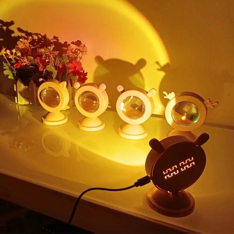 Unique adjustable LED sunset light for bedroom Projection Lamp Rainbow ...