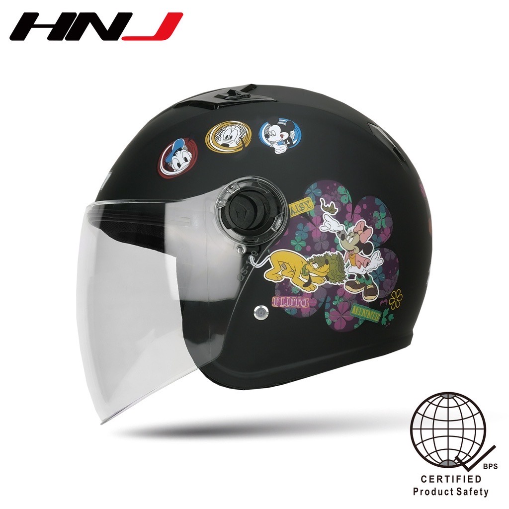 HNJ Helmet for kids motorcycle half face vistor single children's ...