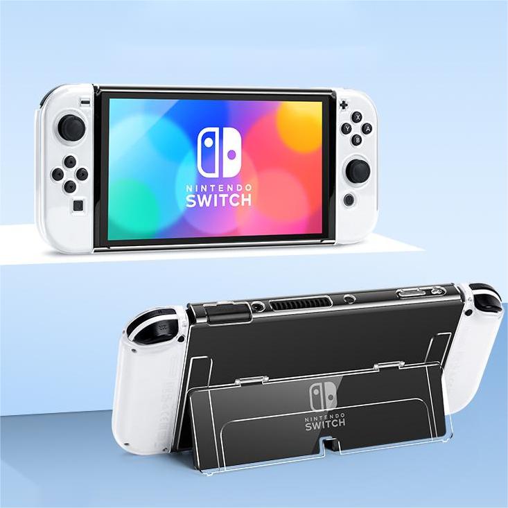 Transparent Protective Case for Nintendo Switch OLED Clear Flip Shell ...