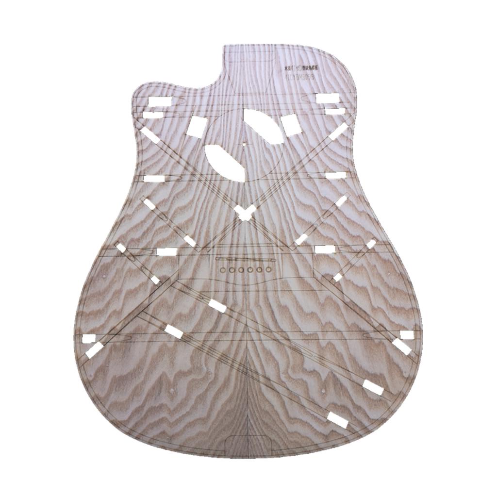 DIY Acoustic Guitar Body Layout Template Premium D Guitar Building ...