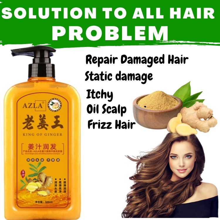 Azla King Of Ginger Shampoo hair grower hair growth shampoo | Shopee ...